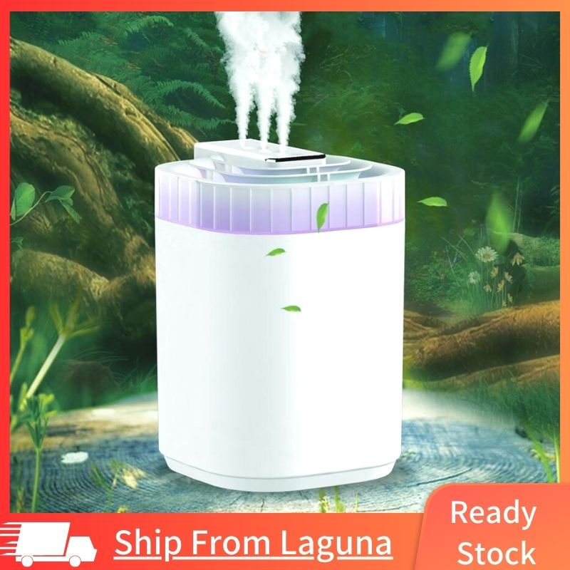 3L air humidifier Large Capacity Cool Mist Humidifier with Three Nozzles High Mist Output ...
