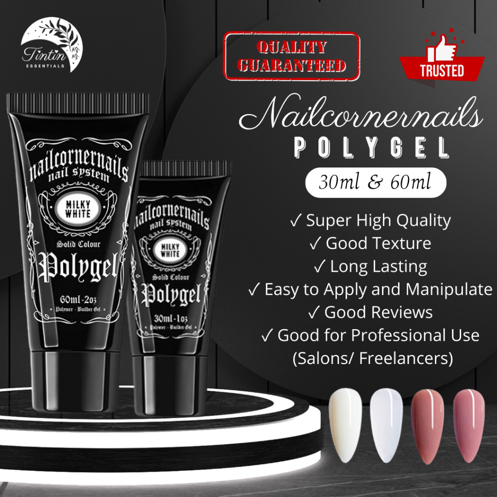 [COD] NCN Polygel NailCornerNails 60g HIGH QUALITY Poly Gel clear white ...