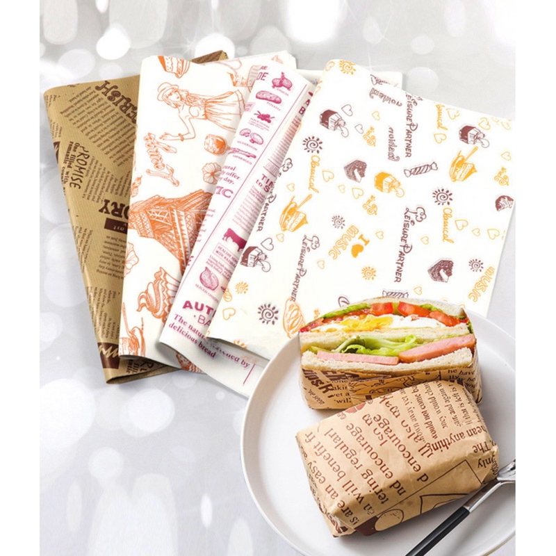 [50 PCS] 38x28 CM Sandwich Burger Wax Paper | Shopee Philippines
