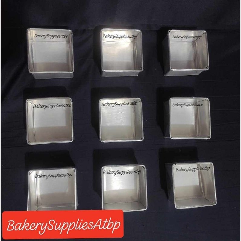 3x3x2' inches Square Pan/ MINI CAKE MOLDER/ DREAM CAKE MOLDER | Shopee ...