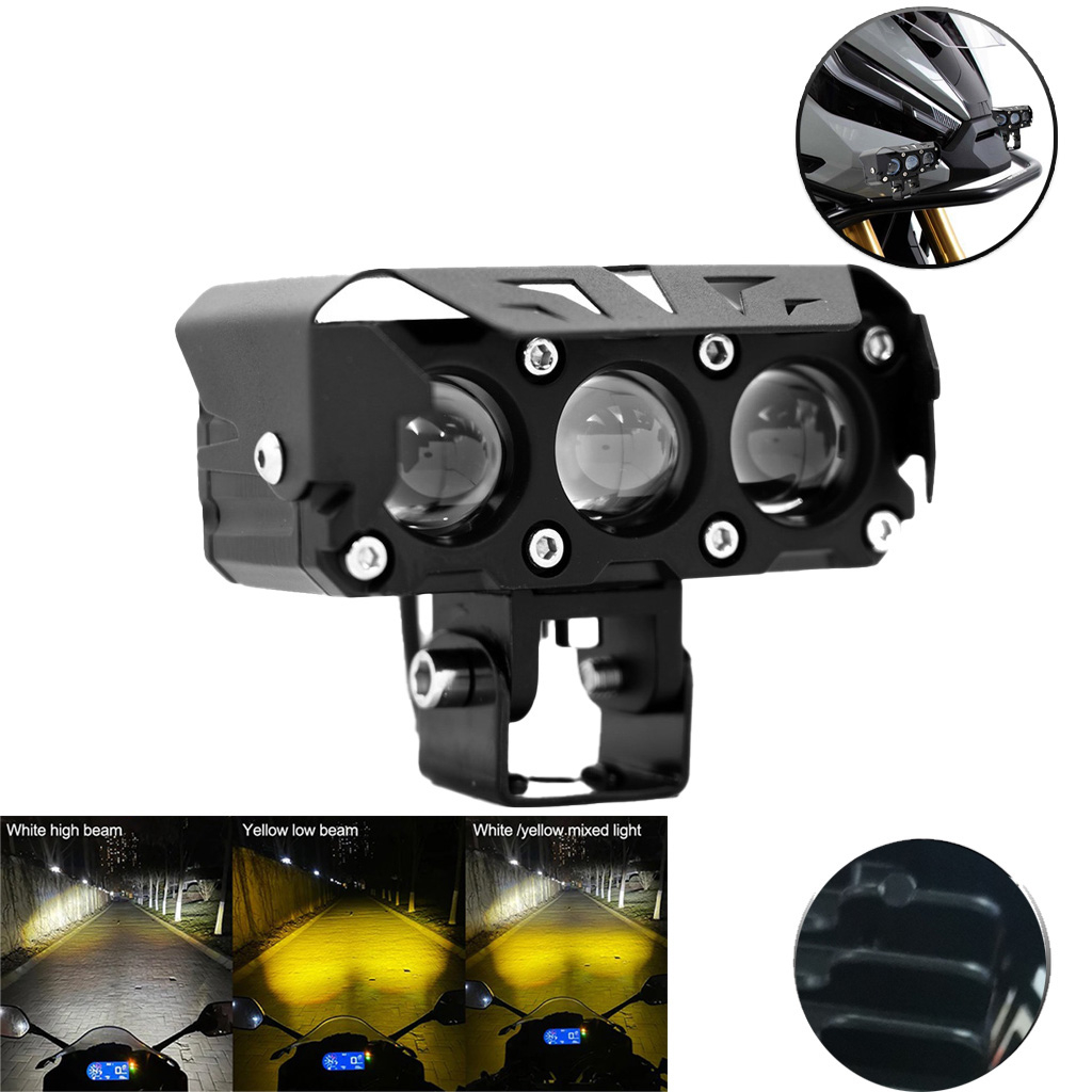 Mini Driving Lights led White+Yellow waterproof V9 light One Pair 3 ...