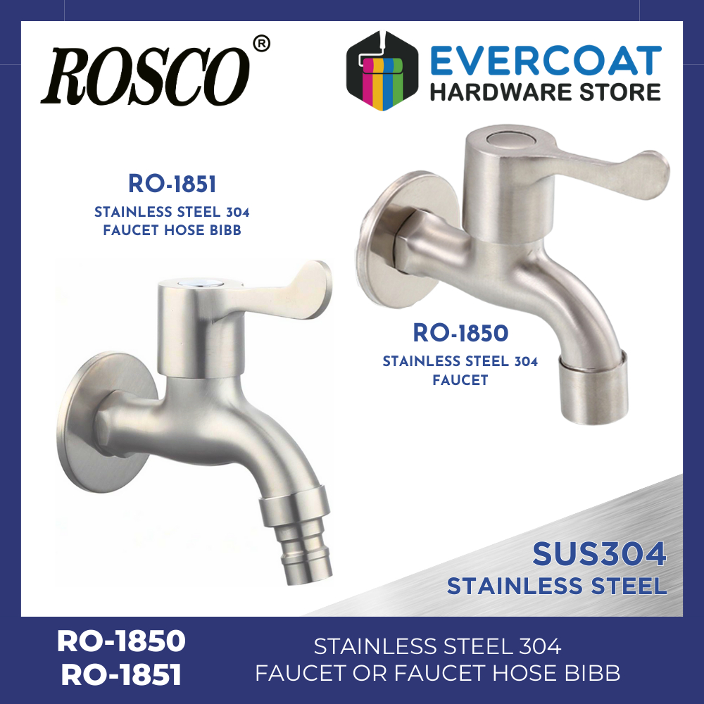 RO-1850 Rosco Stainless Steel 304 Faucet, SUS 304, No Rust, No Plating ...