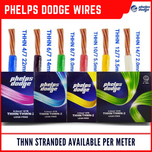 SOLD PER METER PHELPS DODGE THHN/THWN-2 WIRE (2.0mm/3.5mm/5.5mm/8.8mm ...