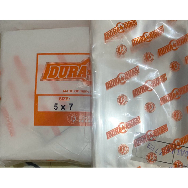 5x7 Dura plas Orange very thick PP clear plastic packagin .002 makapal ...