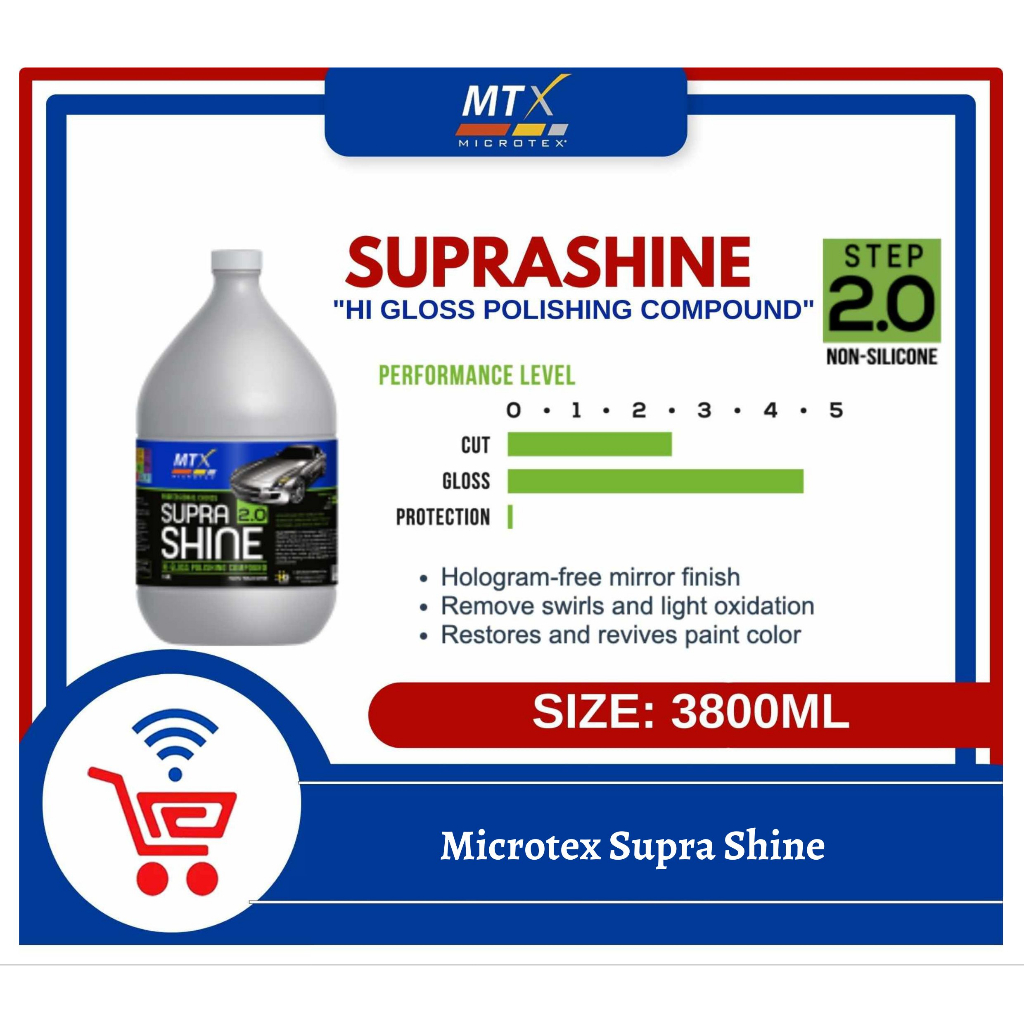 Microtex MTX Supra Series SupraSHINE Hi-Gloss Polishing Compound 3800g ...