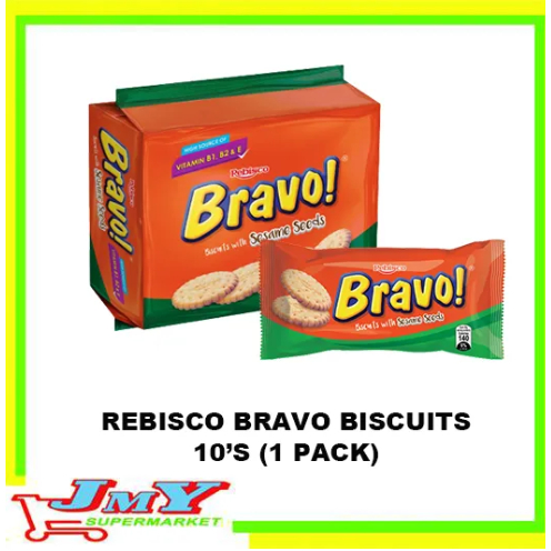 JMY REBISCO BRAVO BISCUIT WITH SESAME SEEDS 10'S (SOLD BY 1 PACK ...