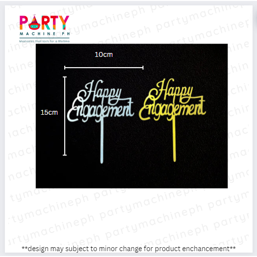 Happy Engagement Cake Topper / Bridal Shower Cake Topper / | Shopee ...