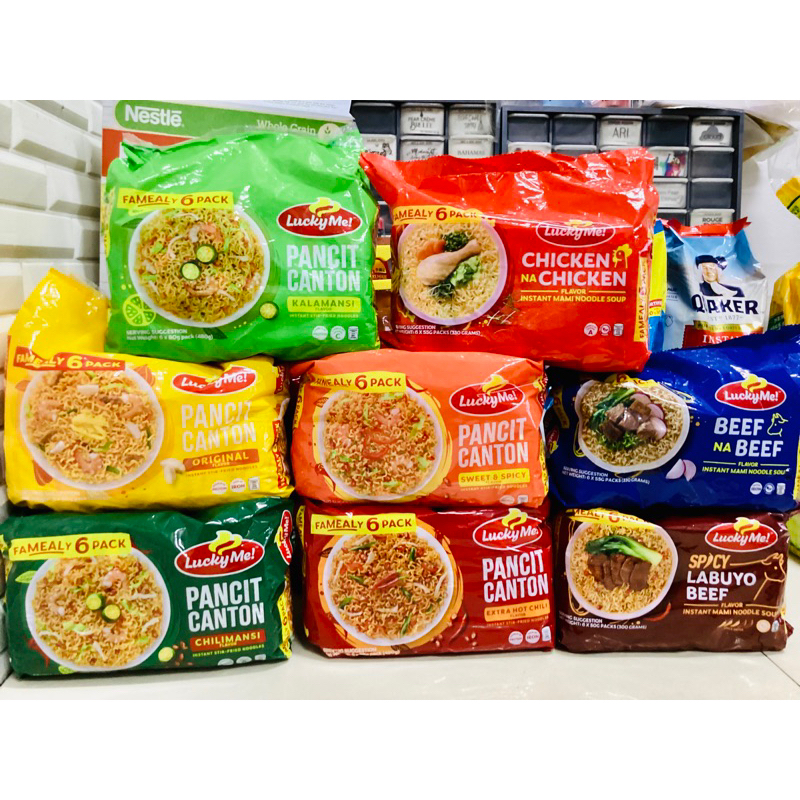 Lucky Me ! Pancit Canton FaMEALy Pack 480g (SOLD PER PACK) | Shopee ...