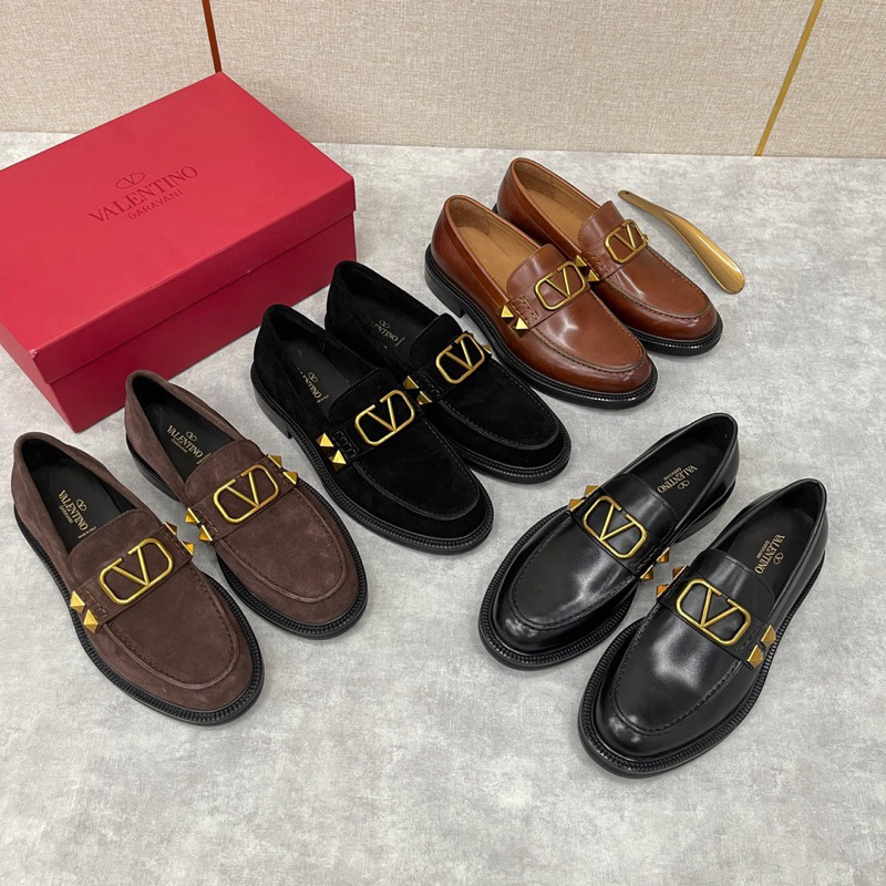 Authentic Grade | Stud Sign Suede / Leather Loafers | Shopee Philippines