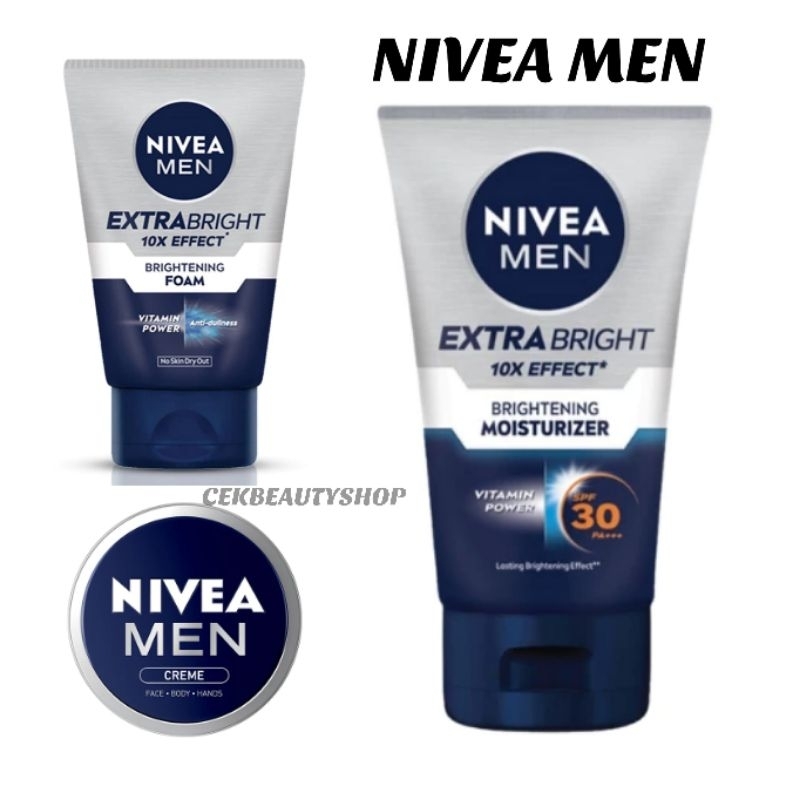 NIVEA MEN EXTRA BRIGHT 10X BRIGHTENING FOAM/MEN CREAM/ EXTRA BRIGHT ...