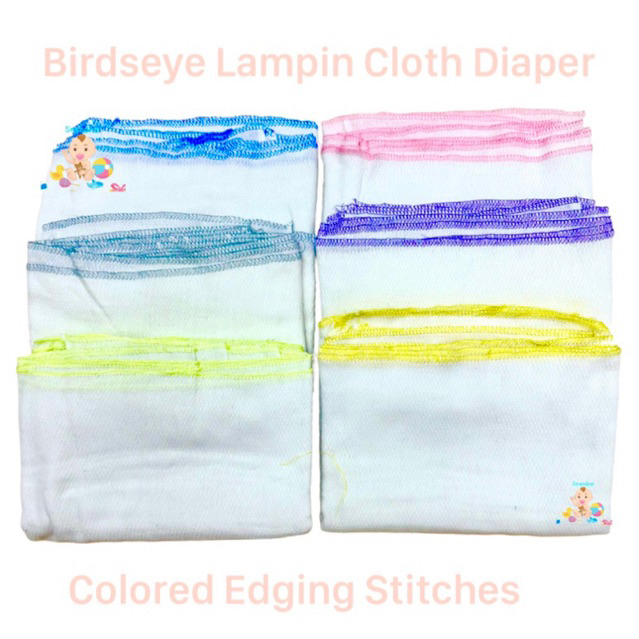 3Pcs,6Pcs,1dozen,Birdseye Lampin/Cloth Diaper for Baby Colored Edging ...