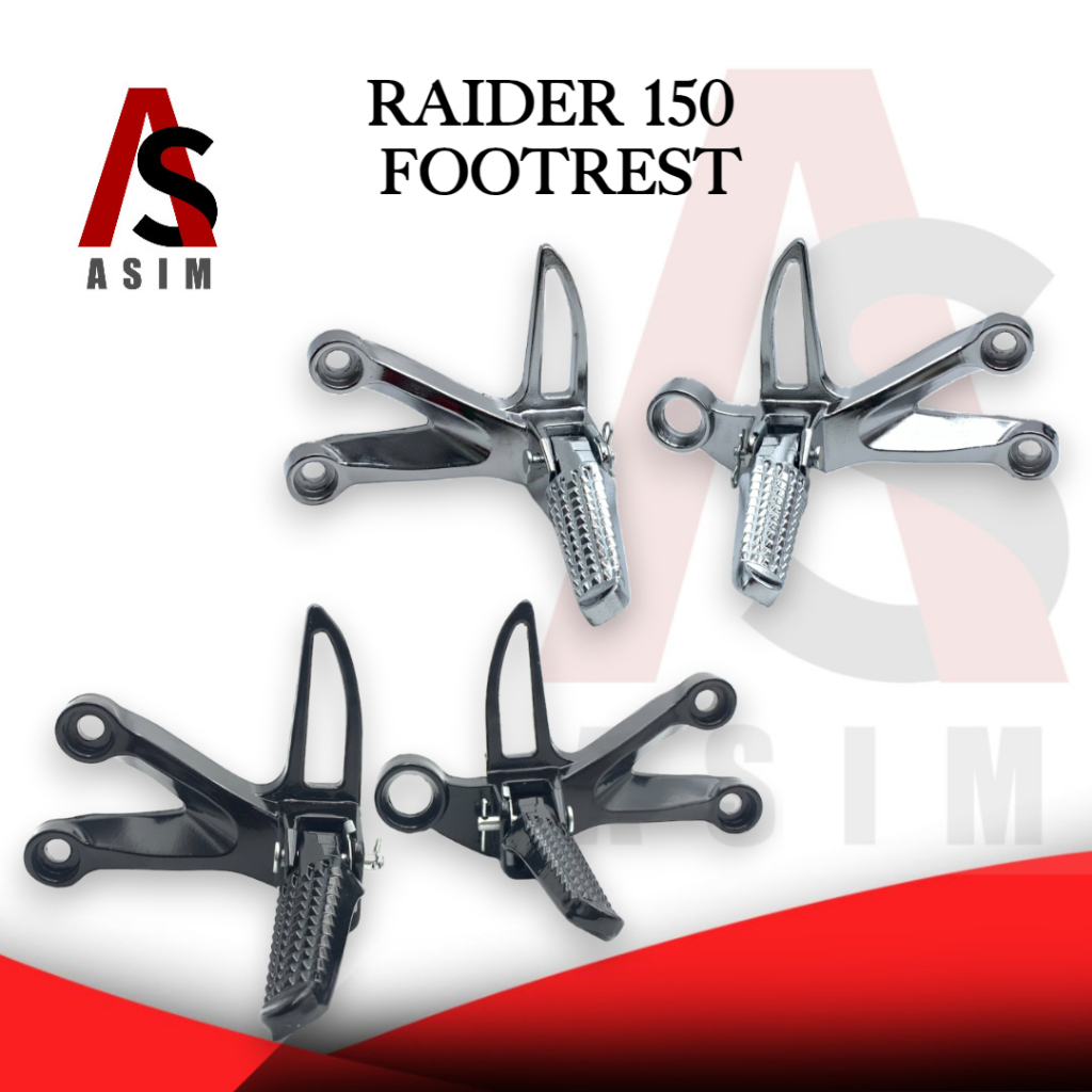ASIM MOTORCYCLE 1PAIR REAR FOOTREST FOR RAIDER 150 ALUMINUM ALLOY ...