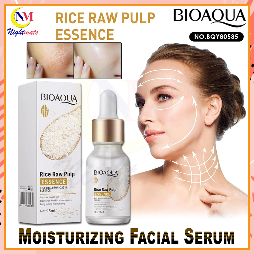 Bioaqua Rice Raw Pulp Hyaluronic Acid Face Serum Whitening Face Care