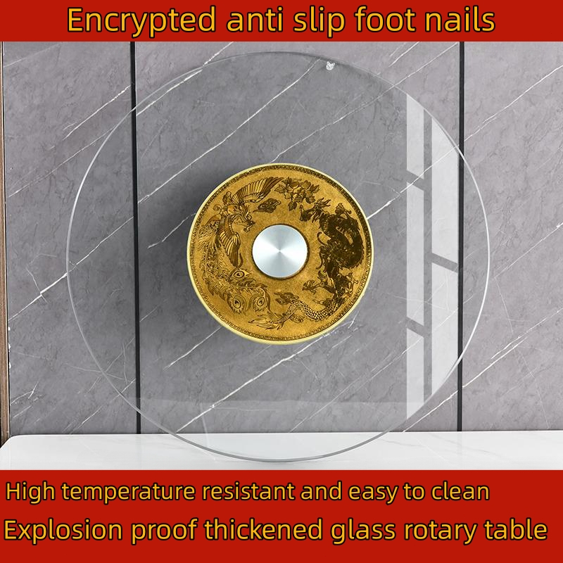 Dining table turntable tempered glass turntable swivel tabletop ...