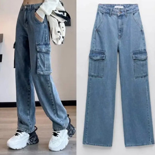 December Pants For Women With Multi-Pocket Trendy Korean Fashion Plain ...
