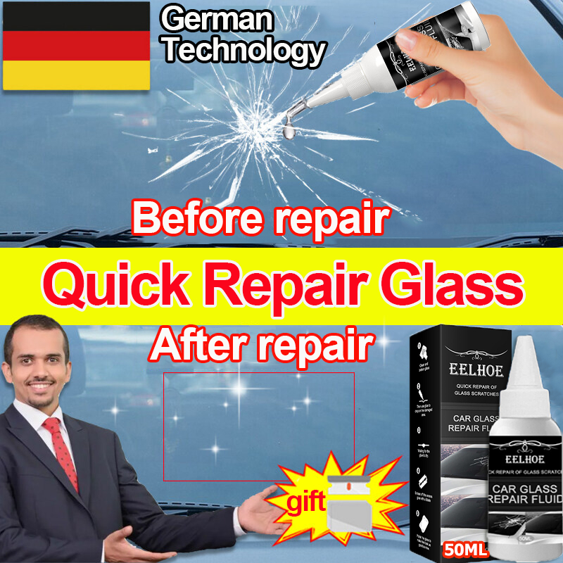50ml Glass Repair Liquid Cracked Windshield Repair Glass Crack Remover Glass Kit Cracked