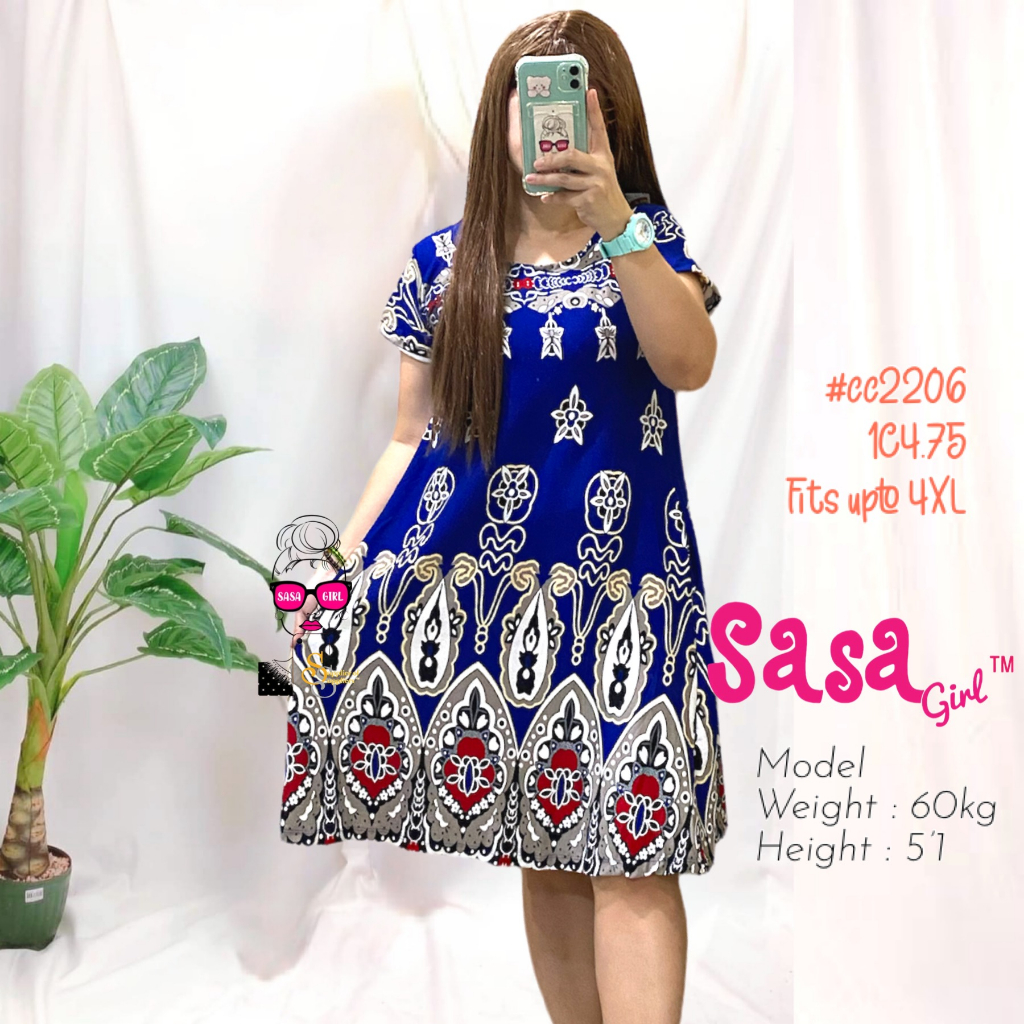SASA Korean casual maternity Plus Size Dress (Pambahay Dress 3xl to 4xl ...
