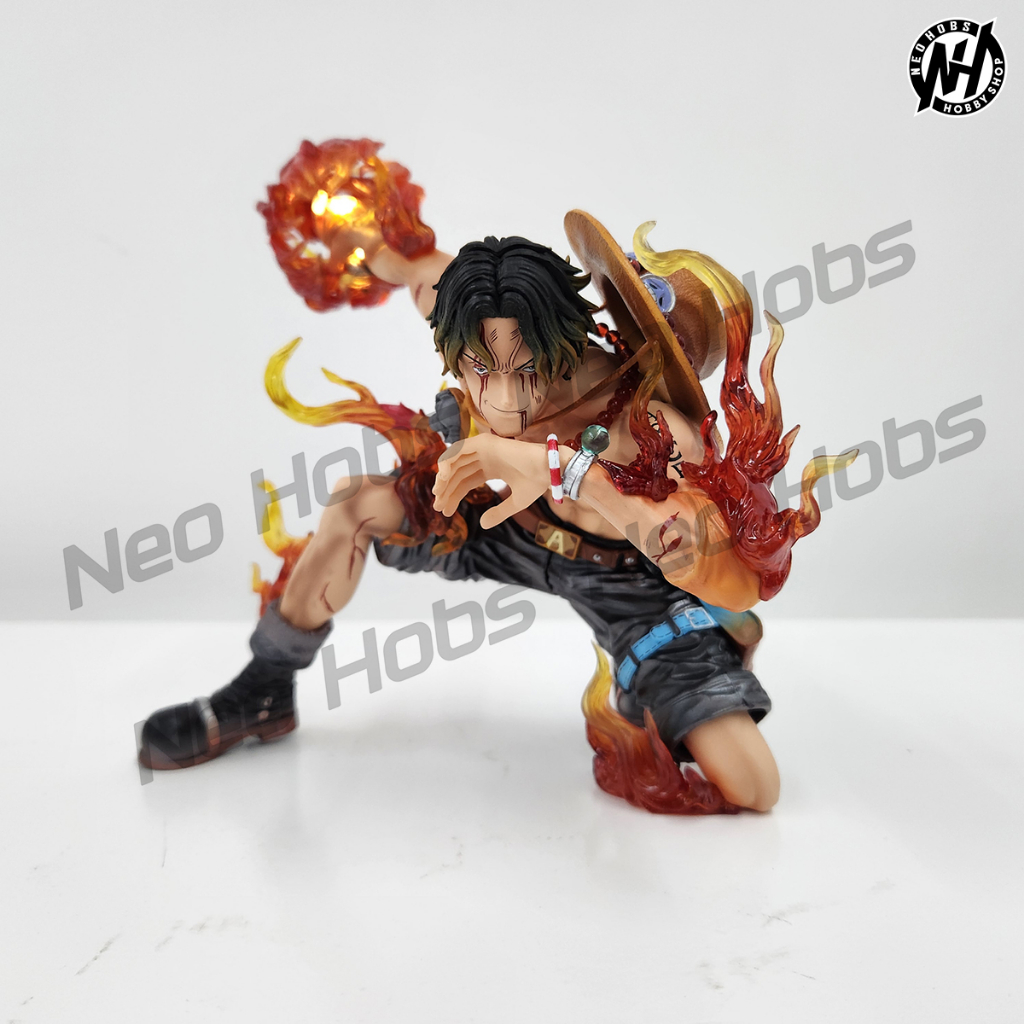 GK IUS KO One Piece Portgas D Ace Injured ver. w/LED | Shopee Philippines