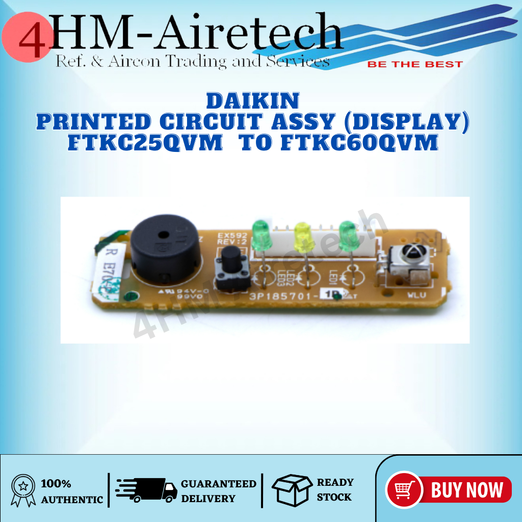 4HM Daikin Printed Circuit Assy Display for FTKC25QVM to FTKC60QVM ...