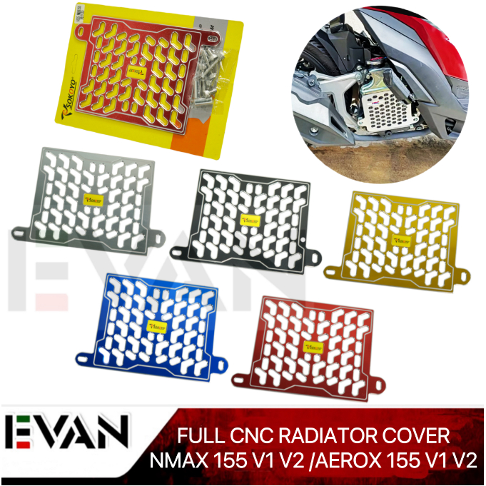 Full Cnc Radiator Cover For Nmax 155 v1/v2 Aerox 155 v1/v2 Cover ...