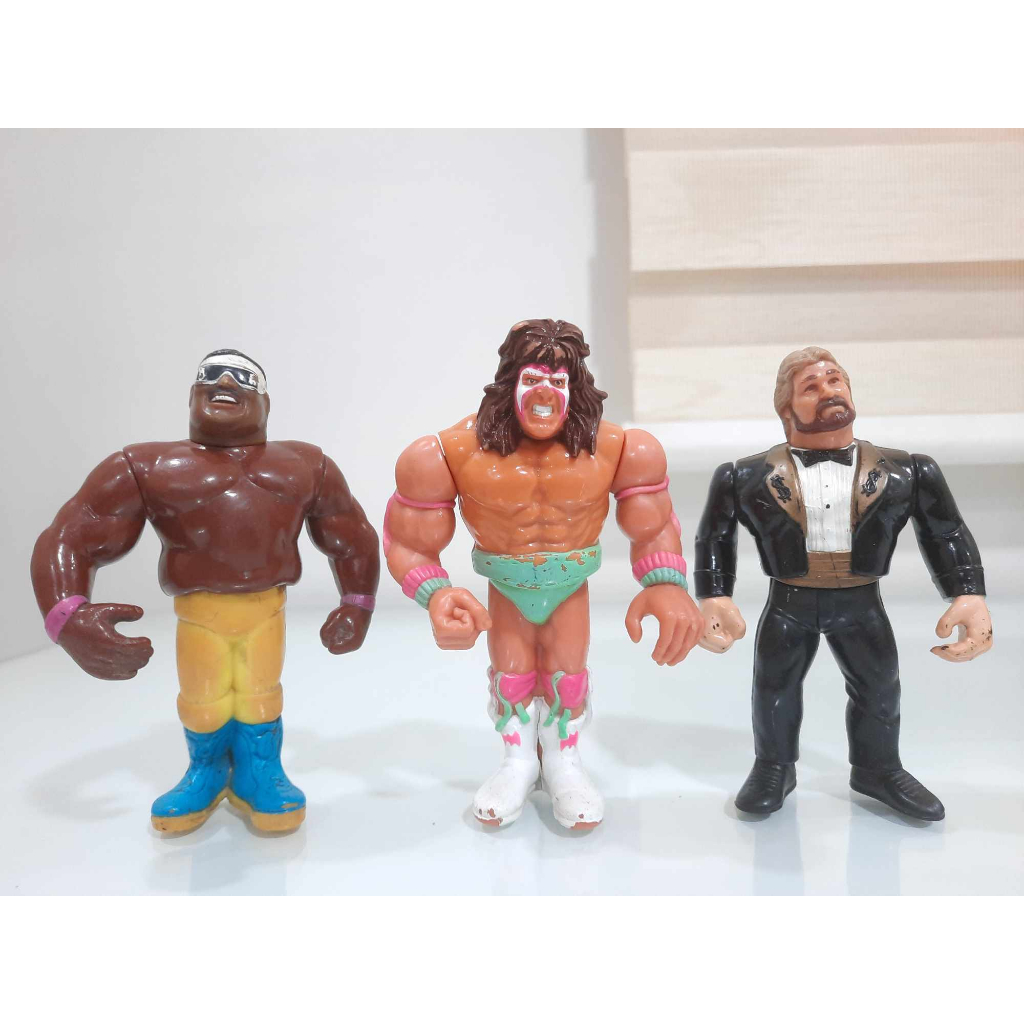Vintage 1990 Coco B Ware Ultimate Warrior Million Dollar Man Hasbro WWF ...