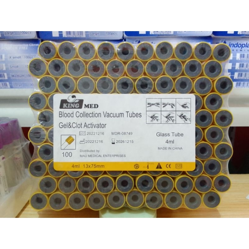 blood collection tube yellow top gell activator 4ml glass | Shopee ...