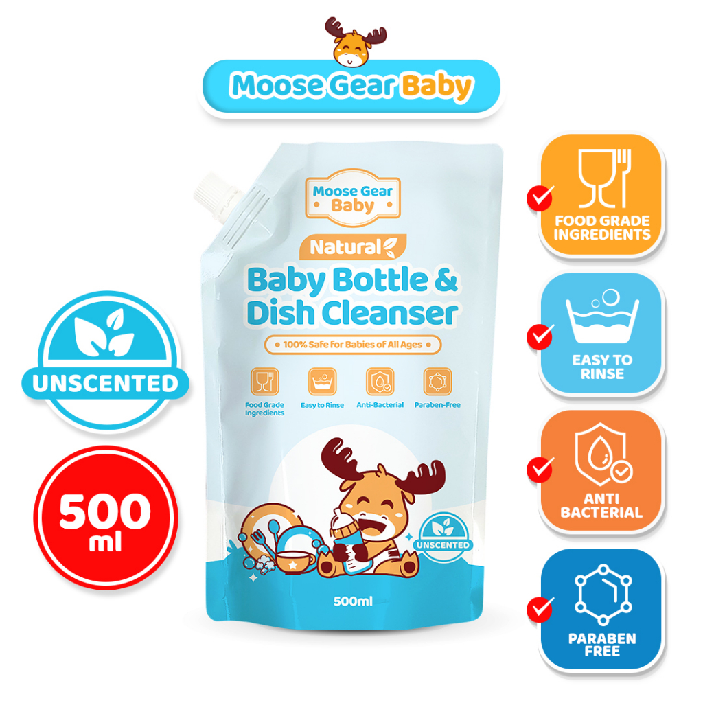 Moose Gear Baby Bottle Cleanser 500ml (Unscented) Antibacterial ...