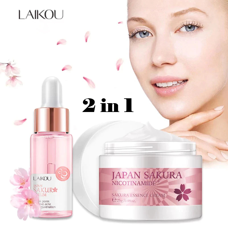 ( 2 in 1 ) LAIKOU SERUM + CREAM Japan Sakura Serum + LAIKOU Japan ...