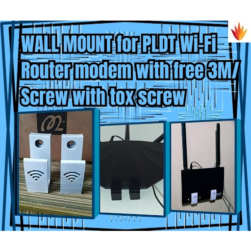 WALL MOUNT for PLDT Wi-Fi Router modem with free 3M/ Screw with tox ...
