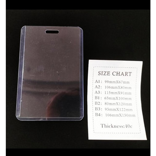 Hard Clear Id Case Makapal Id Holder A1, A2, A3, B1, B2, B4 PORTRAIT ...