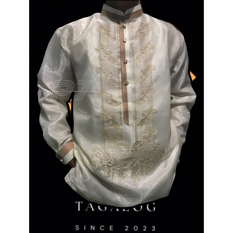BARONG TAGALOG (Cream or Beige) | Shopee Philippines