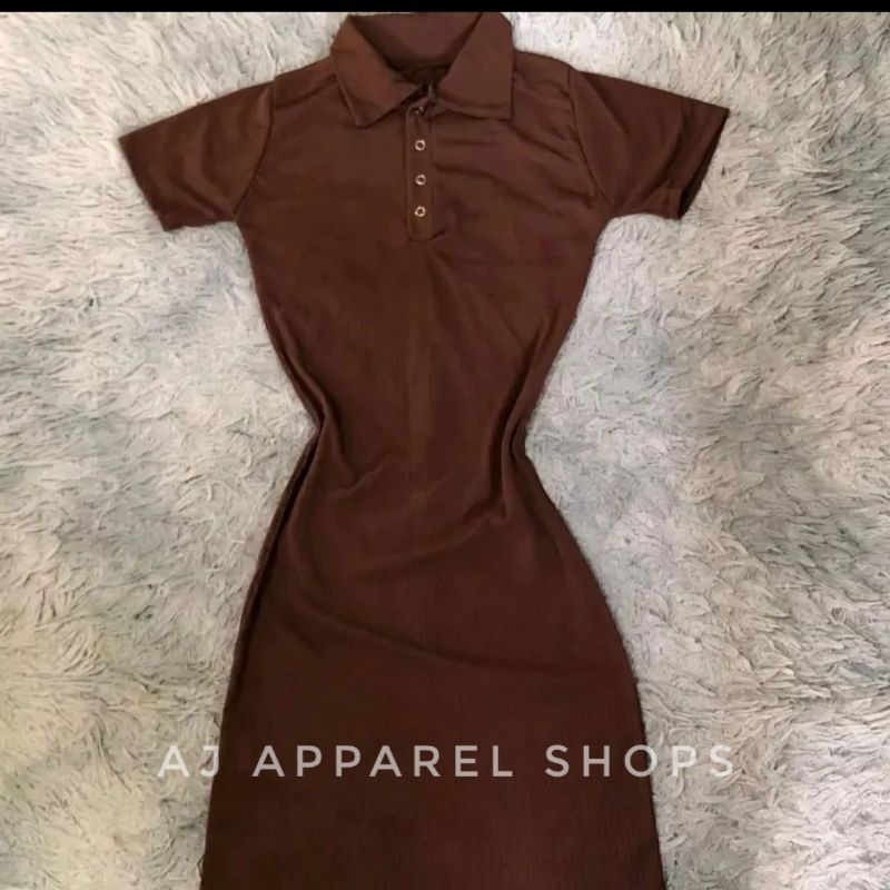 Jade Snap Button Bodycon Mini Dress Casual Plain For Women | Shopee ...