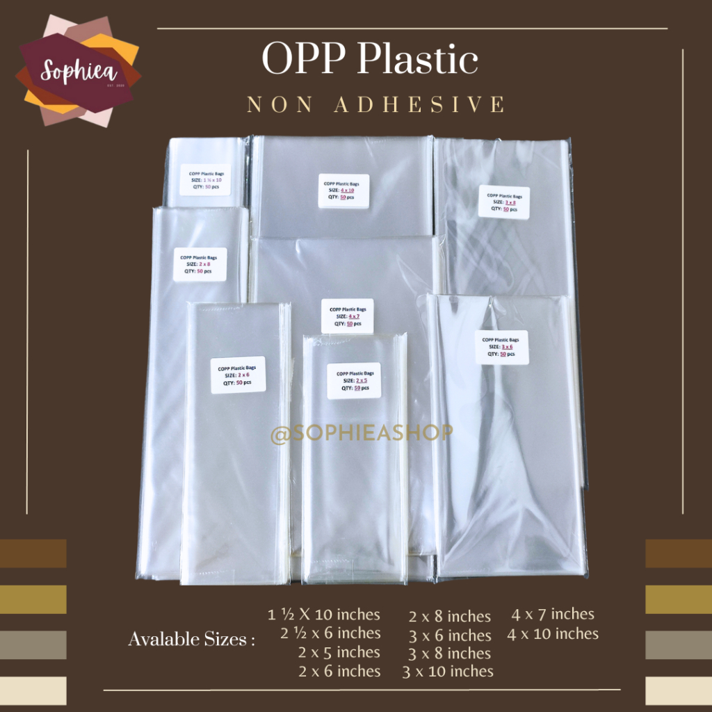 OPP Plastic Non Adhesive 50 or 100pcs | Shopee Philippines