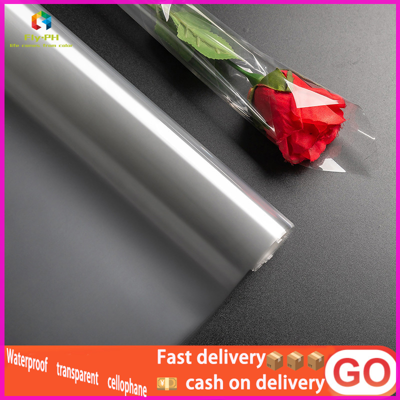 FLOWER Transparent Film Bouquet wrapper waterproof plastic paper（Bakery ...