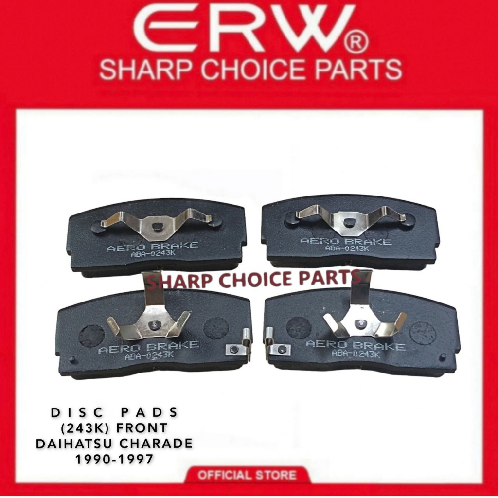 DISC PADS Replacement part no:.( 243K ) DAIHATSU CHARADE 90-97 FRONT ...