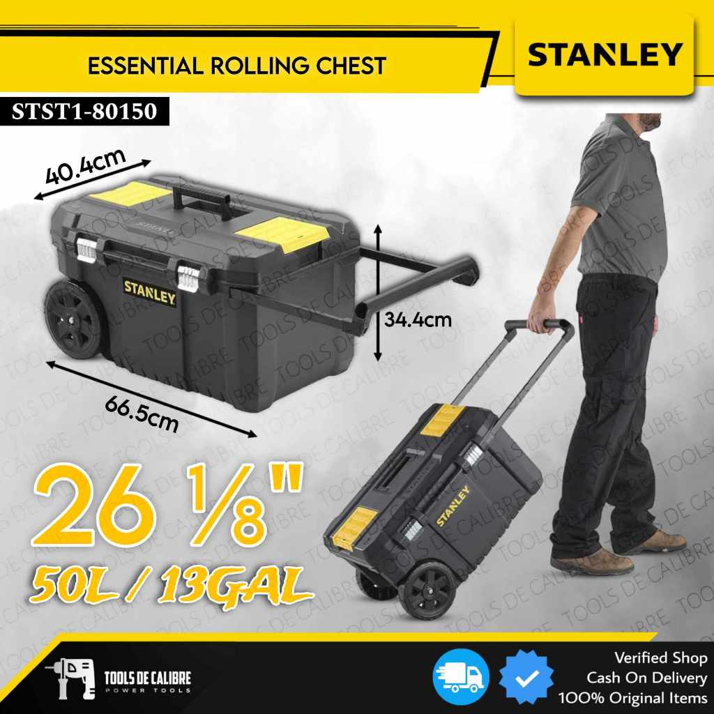 STANLEY 26 1/8" Essential Rolling Chest 50L / 13Gal. STST1-80150 ...