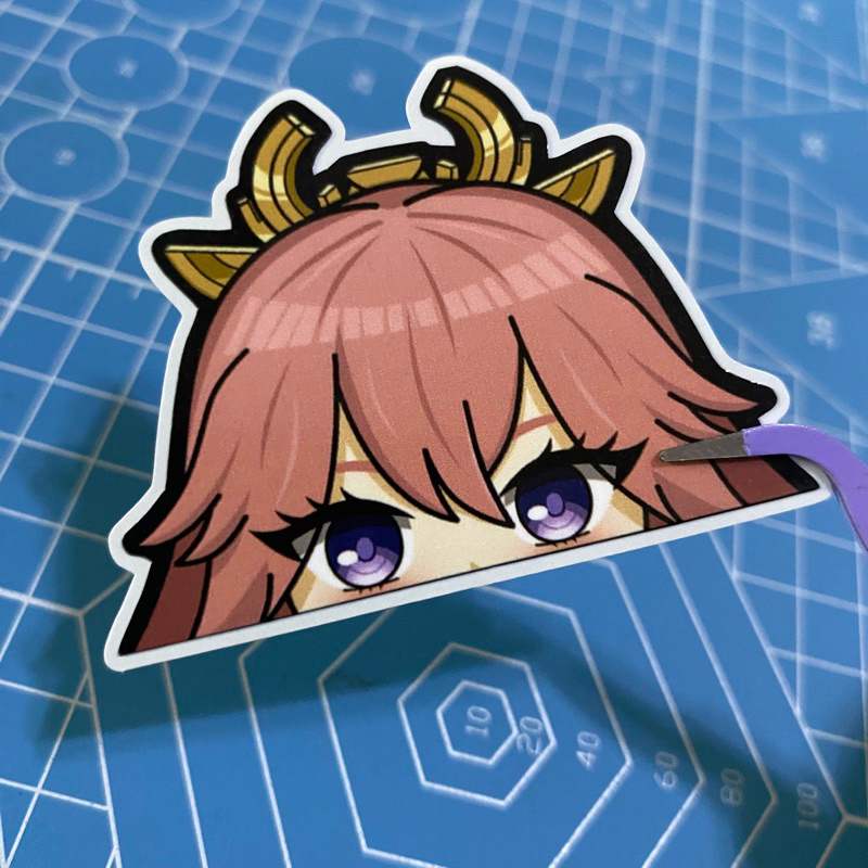 Genshin Impact | Raiden Shogun | Vinyl Peeker Sticker | Waterproof ...