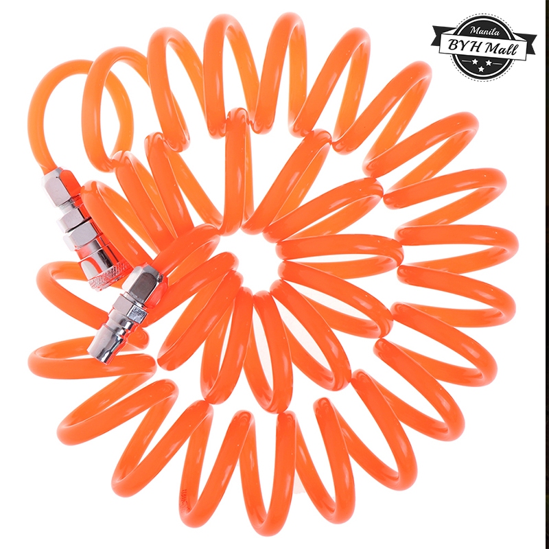 PU Spring Tube 6/9/15M Air Compressor Hose With Connector Retractable ...