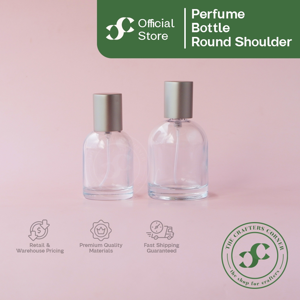 Perfume Glass Bottle - Round Shoulder (Le Labo Inspired) 30ml, 50ml ...