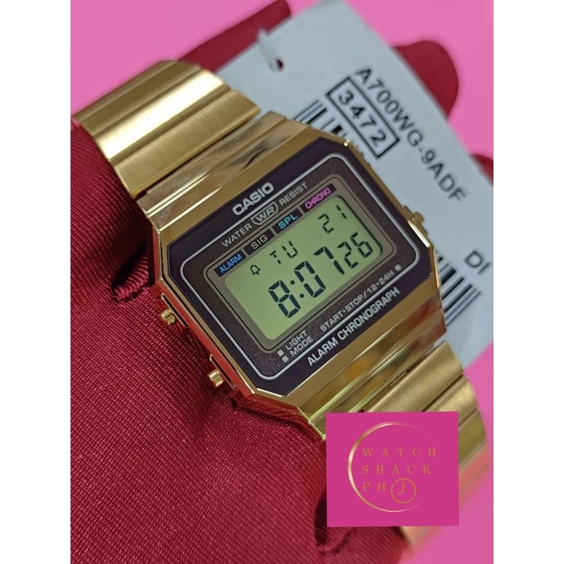CASIO VINTAGE A700 WG 9 / A700 GOLD | Shopee Philippines
