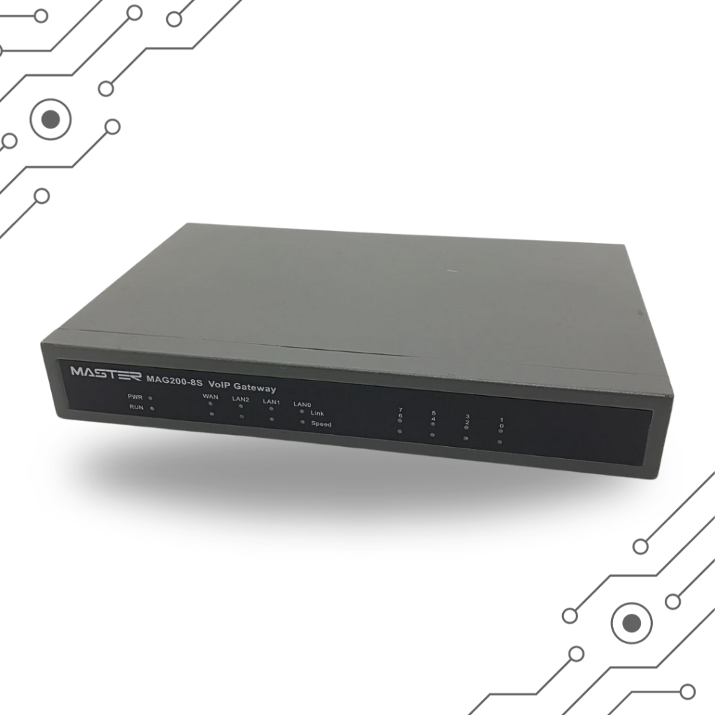 MASTER MAG200-8S VoIP Trunk Gateway 8 RJ11 Port 4Pin 3 Lan Port 1 Wan ...