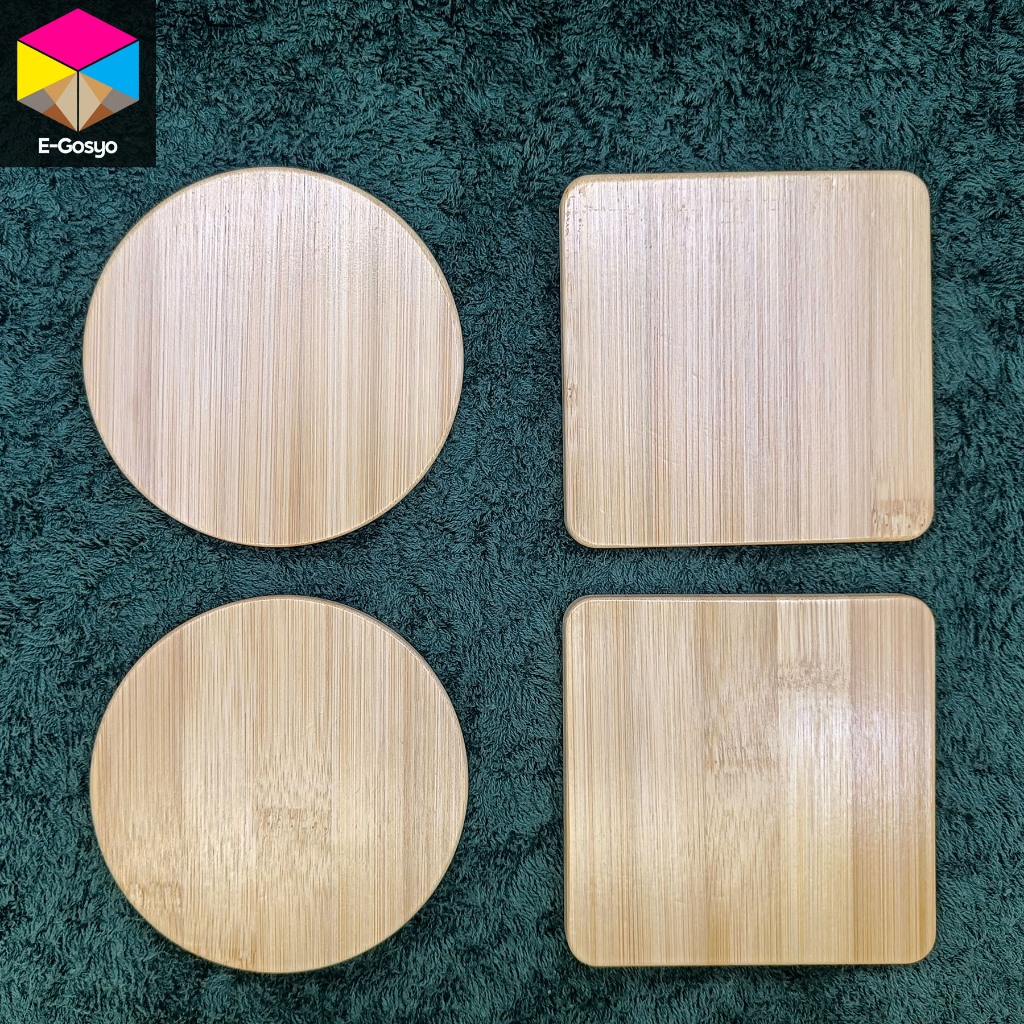 20 pcs Flat Bamboo Coaster Plain No Engrave | Shopee Philippines