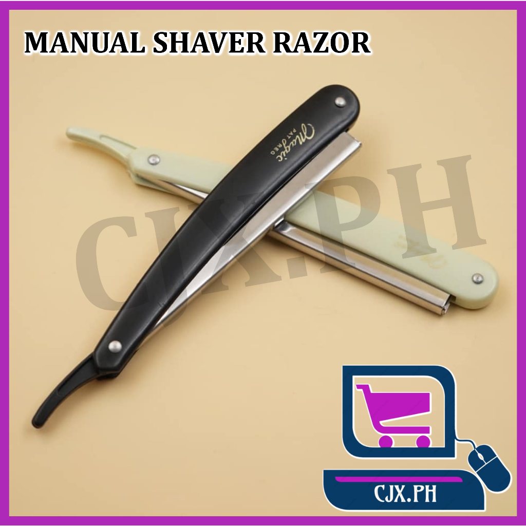 CJX.PH Manual Shaver Carbon Steel Salon Folding Sharp Shaving Cutting ...