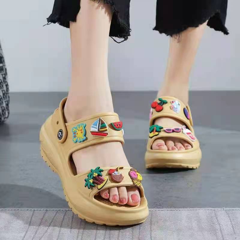 New Crocs Two Straps Chunky Sandals for Womens Clogs High quality ...