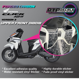 HONDA CLICK 125 V3 UPPER FRONT DIBDIB CARBON FIBER DECALS STICKER(NEW ...