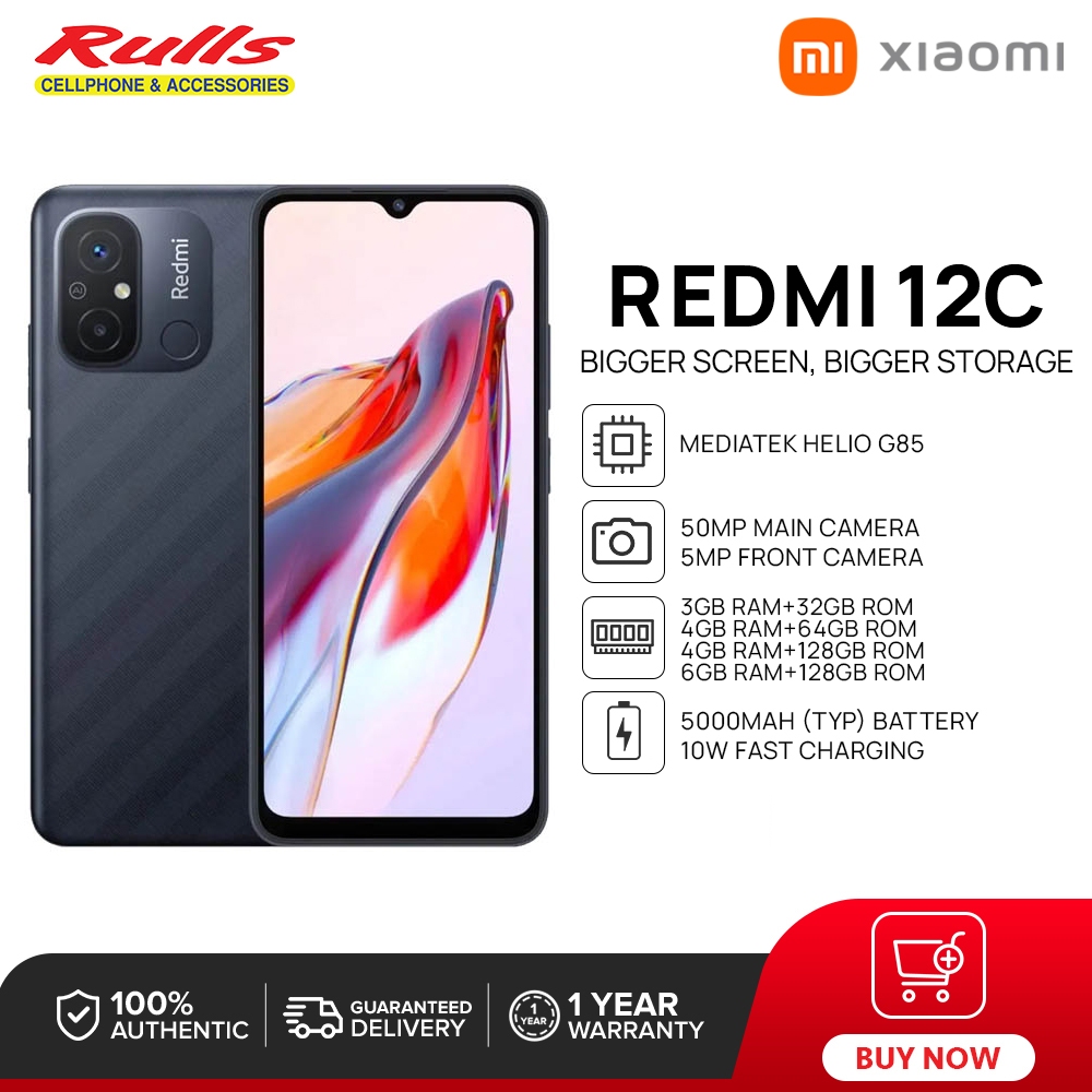 Xiaomi Redmi 12C Smartphone | 3GB+32GB, 4GB+64GB, 4GB+128GB, 6GB+128GB | Shopee Philippines