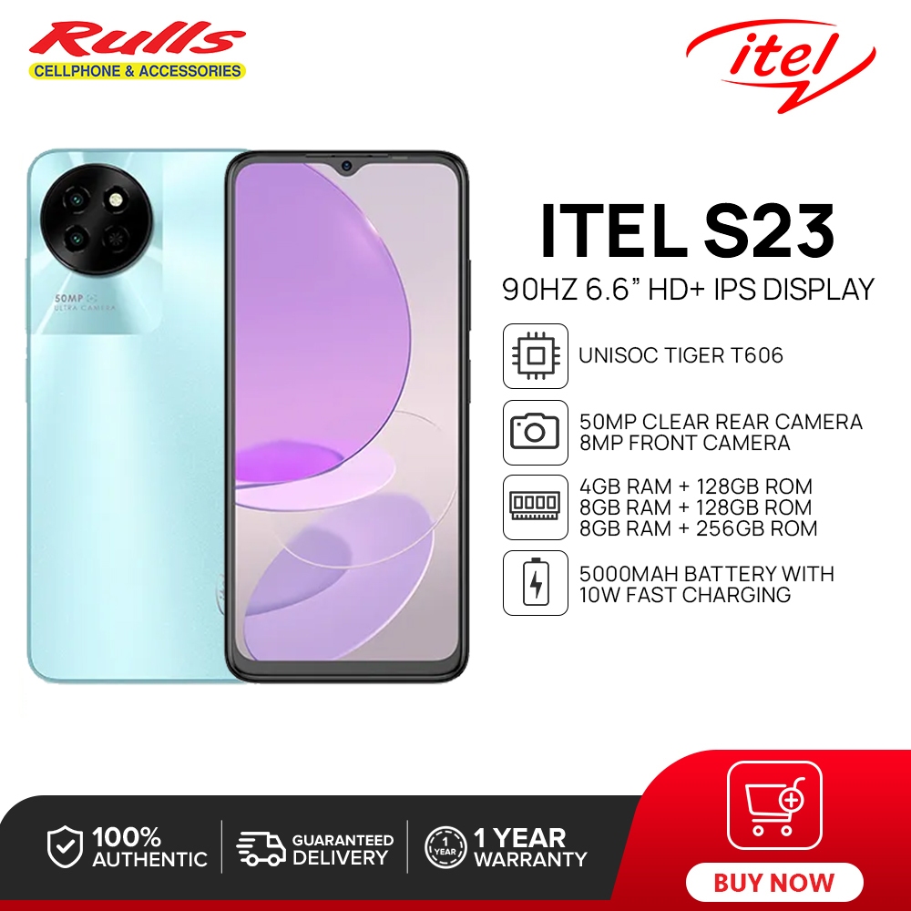 ITEL S23 Smartphone | 4+128GB / 8+128GB / 8+256GB | Unisoc T606 CPU ...