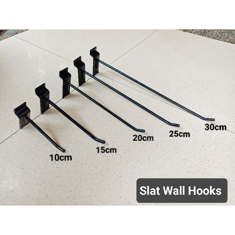 (10pcs) Slat Wall Hooks Thick Metal Hooks Panel Wood Hanging Wire Hook ...