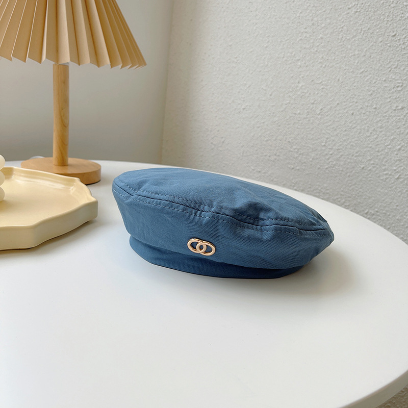 COD Girl Berets Hat Classic Solid Color Printer Hat French Korean Style ...