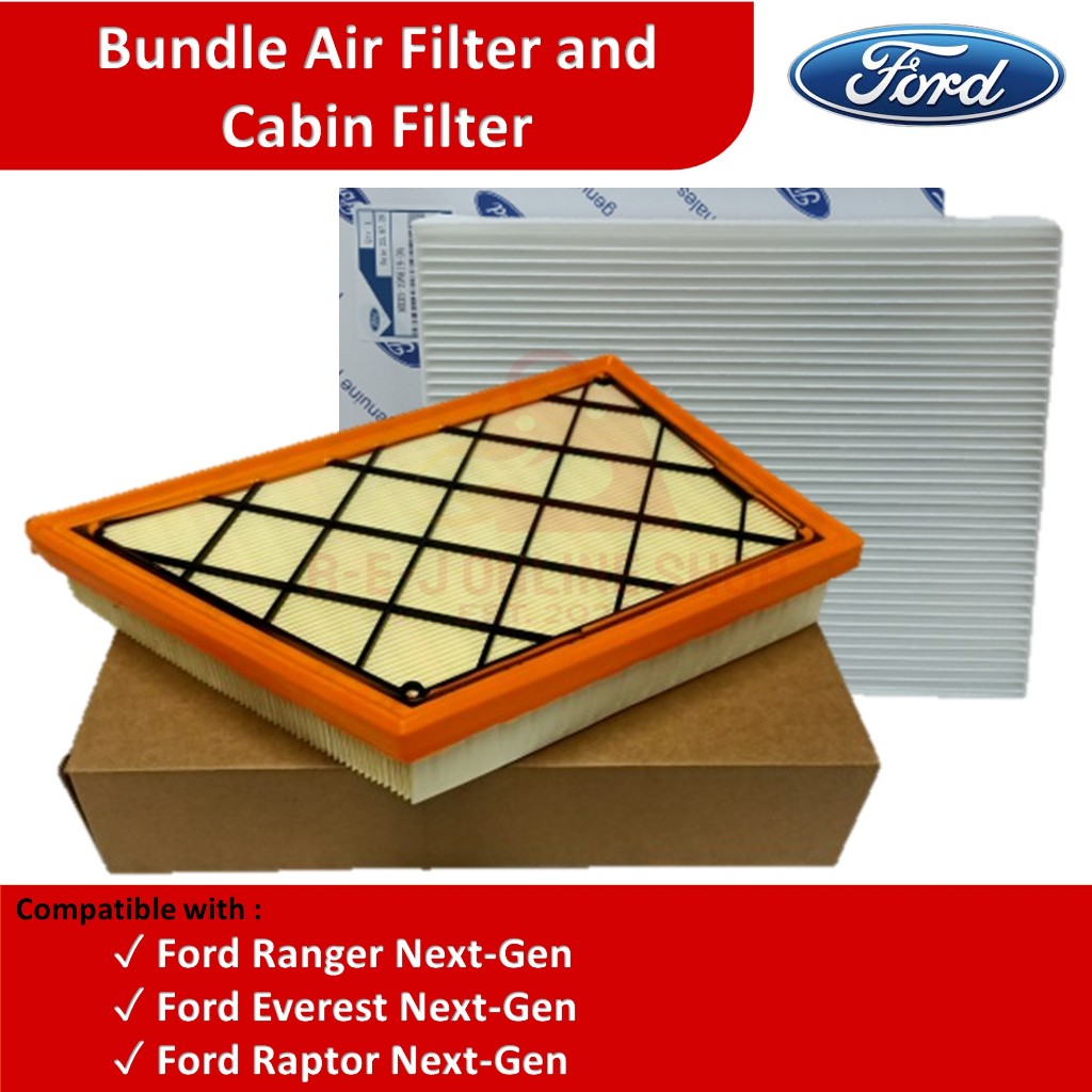 Bundle Air Filter and Cabin Filter for Ford Ranger, Ford Everest, Ford ...